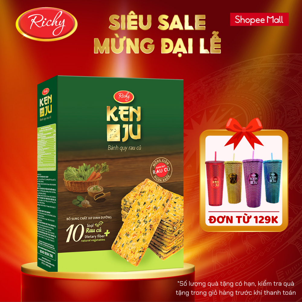 [TẶNG LY KENJU ĐƠN TỪ 129K] Bánh Quy Kenju Richy Vị Rau Củ - Hộp 288g ...