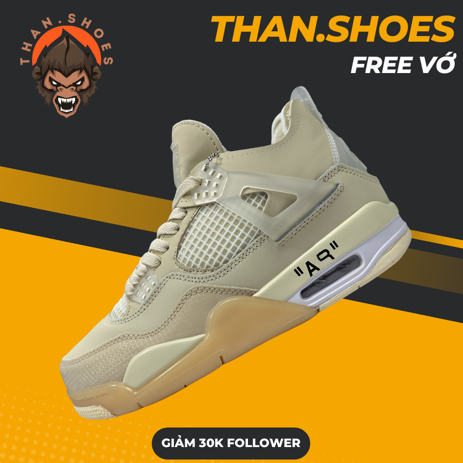 Giày Sneaker 𝓙𝓓4 𝓞𝓯𝓯 𝓦𝓱𝓲𝓽𝓮 𝓚𝓮𝓶 𝓣𝓻𝓪̆́𝓷𝓰 - Than.Shoes | Shopee Việt Nam
