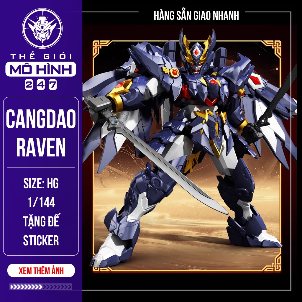 (Tặng đế) Mô hình lắp ráp chính hãng Cangdao Raven và chọn set 4 mẫu ...