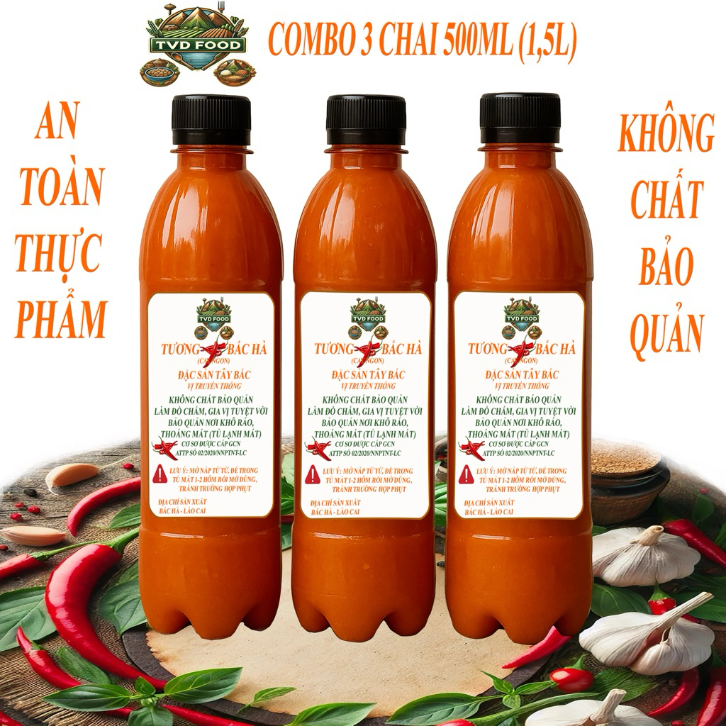 1,5 Lít - Tương ớt đặc sản Bắc Hà ngon cay thơm (Say Nhuyễn) TVD FOOD ...