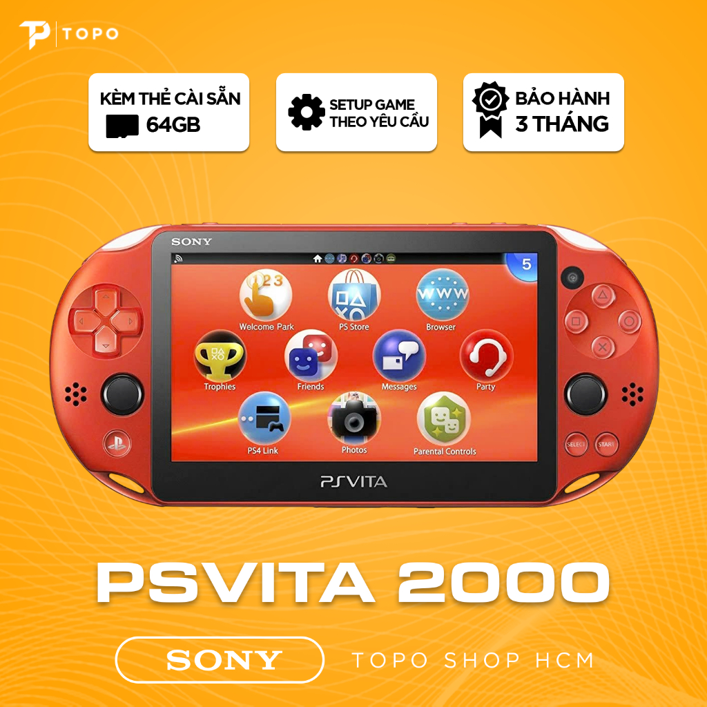 Máy chơi game Ps Vita 2000 (bao gồm 3.500 game PSvita/PSP/PS1/GBA/NES ...