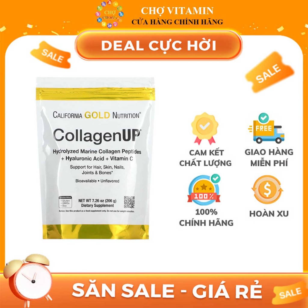 California Gold Nutrition CollagenUP, Hydrolyzed Marine Collagen ...