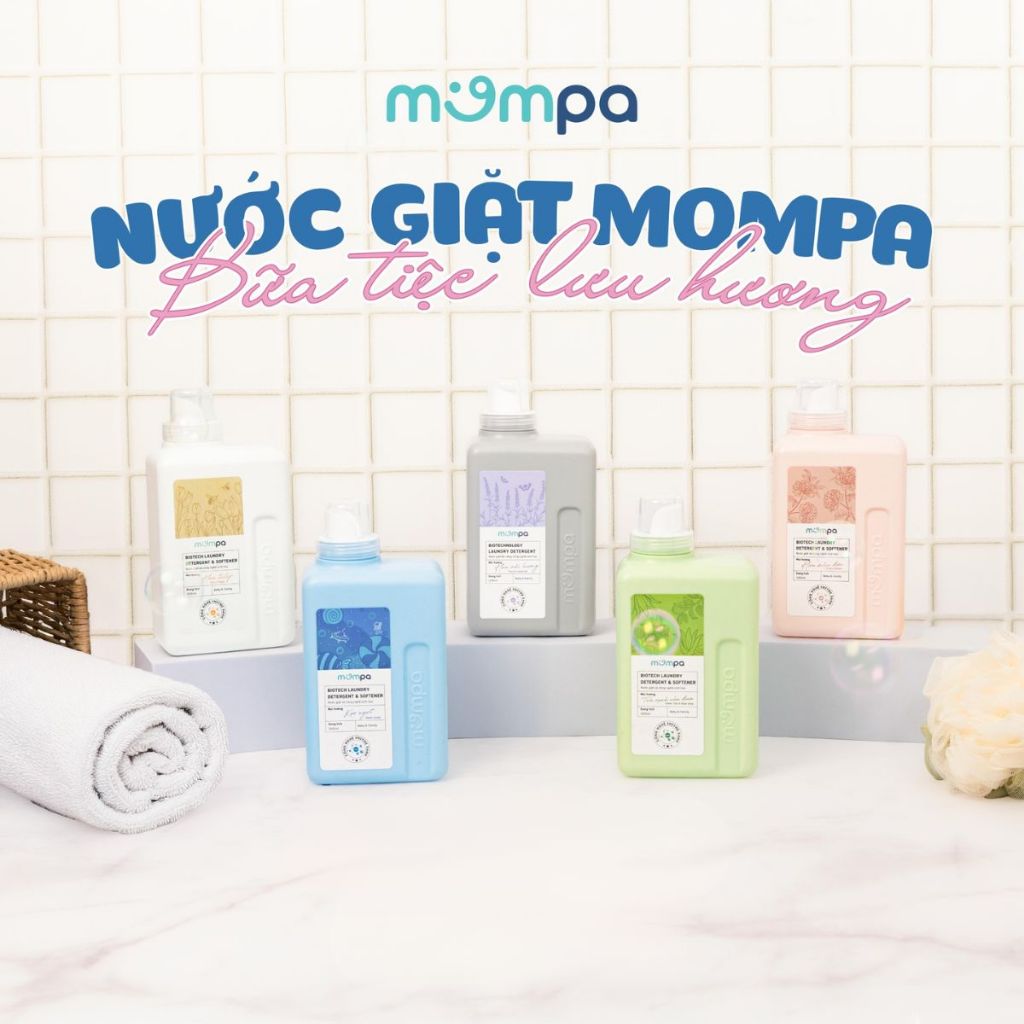 Nước giặt Mompa Organic hữu cơ cho quần áo sơ sinh diệt khuẩn Enzime ...