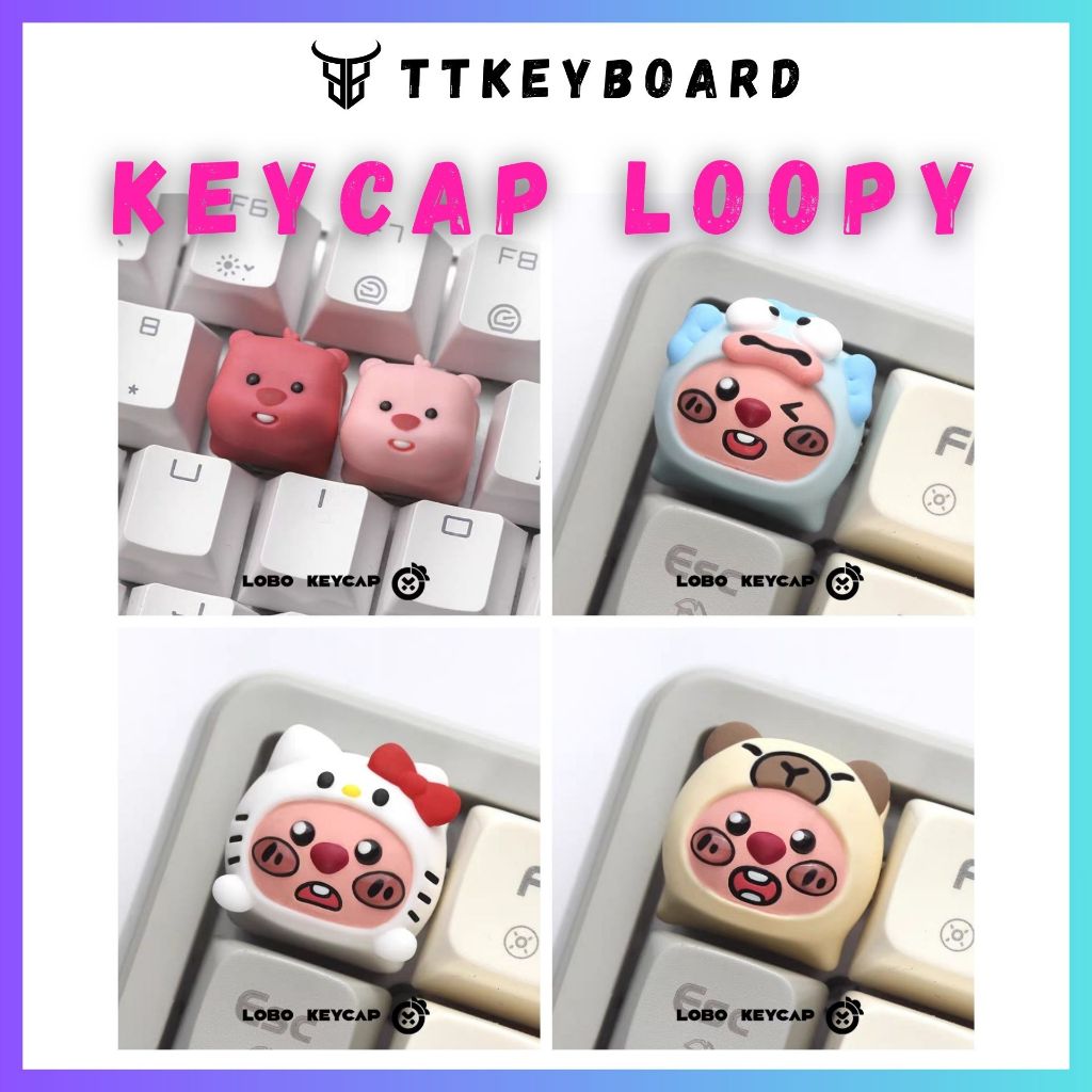 [Hỏa Tốc] Keycap Artisan Loopy - Cute | Keycap Custom Bàn Phím Cơ Chất ...