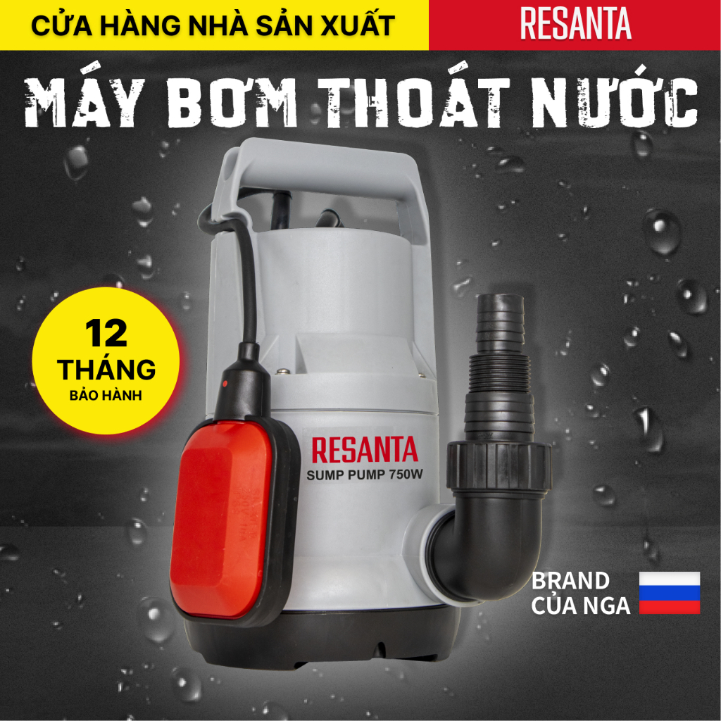 Máy Bơm Chìm RESANTA | Điện Áp 350/700/900W - Bơm 133/258 L/Phút | Nhỏ Gọn | Bảo Hành 12 Tháng ...