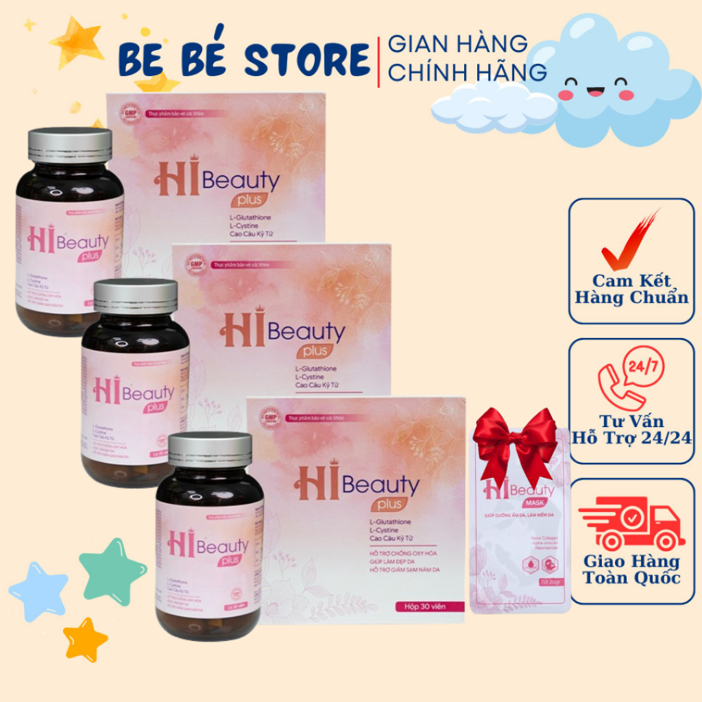 [COMBO 3 HỘP] Viên Uống Hi Beauty Plus – Hỗ Trợ Làm Đẹp Da (Hộp 30 viên ...