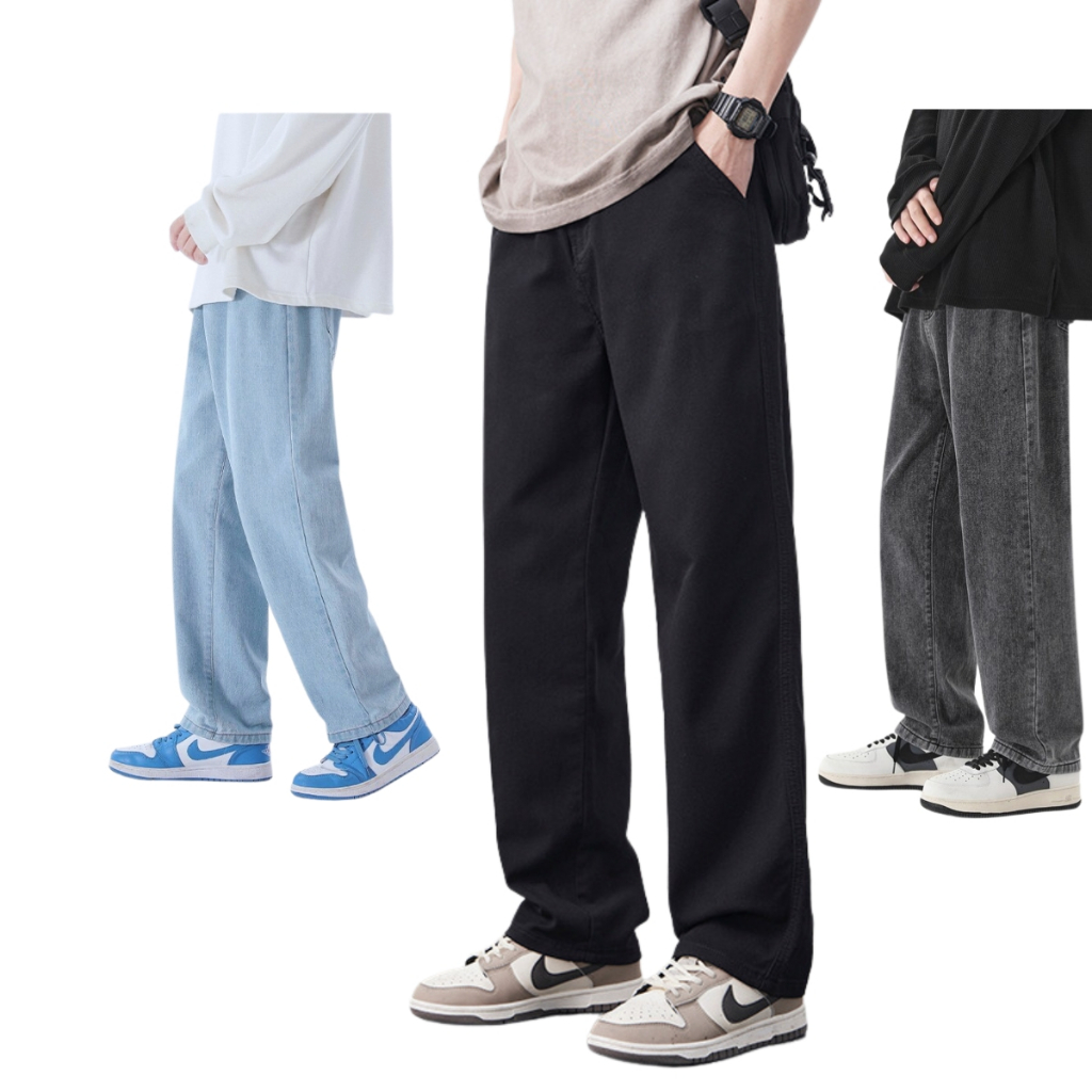 Quần jean nam KAYJODO quần bò ống suông nam JD1 | Shopee Việt Nam