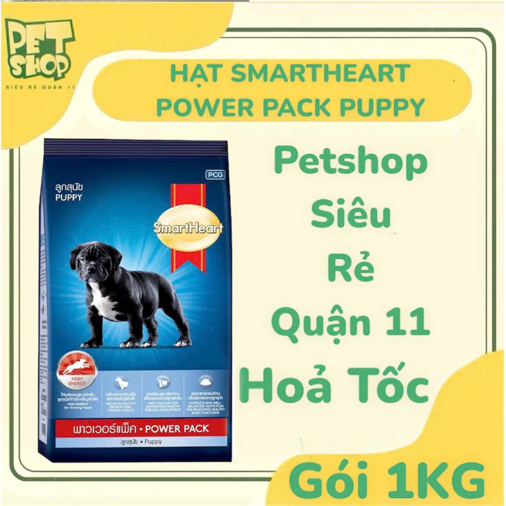 [GÓI 1KG] HẠT SMARTHEART POWER PACK PUPPY 1KG - THÁI LAN - | Shopee ...