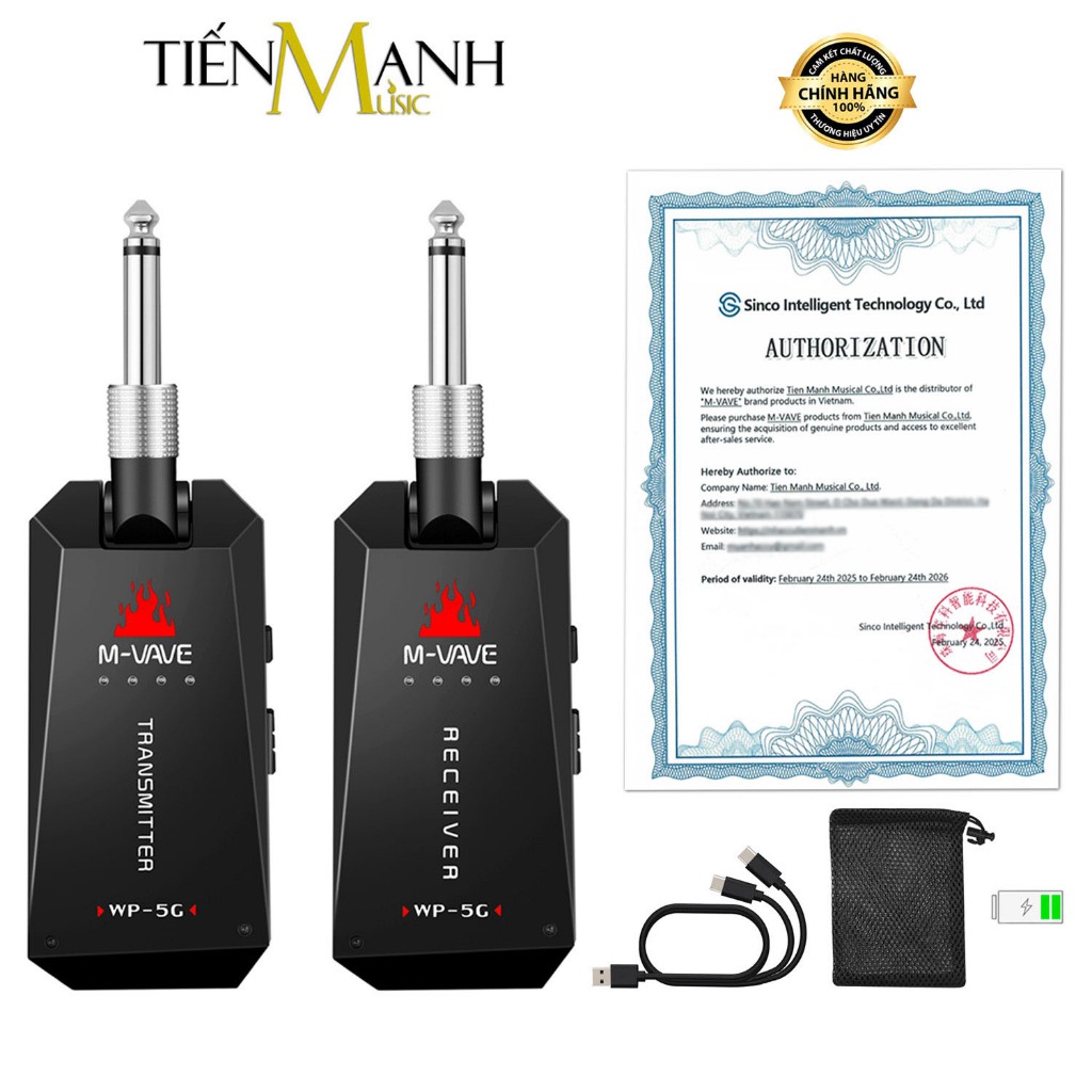 [Chính Hãng, 5.8GHz] Bộ Thu Phát Tín Hiệu Không Dây Cho Guitar Wireless ...