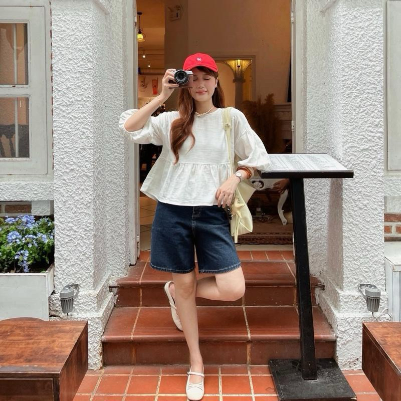 Áo babydoll bytea kiểu tay phồng nhiều màu | Nima Shirt - B.Y Tea ...