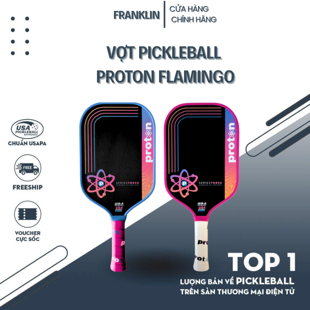 Vợt Pickleball Proton Flamingo | Chính Hãng, Trọng Lượng Nhẹ, Bề Mặt ...