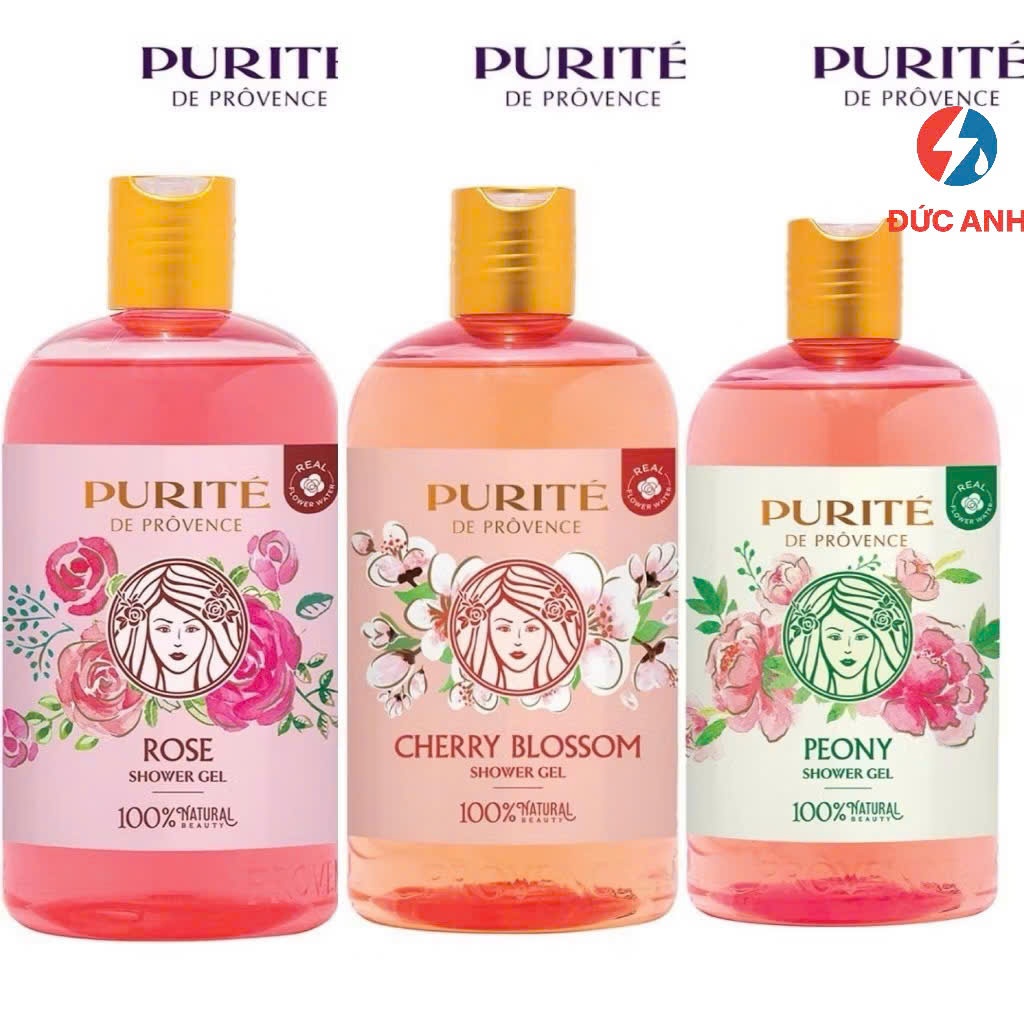 Sữa Tắm Thiên Nhiên Purité 500ml Hoa Anh Đào - Mẫu Đơn - Hoa Hồng ...
