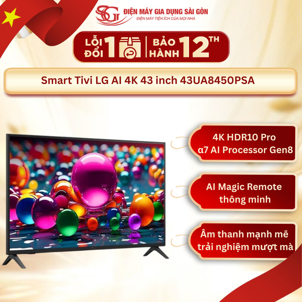 Smart Tivi LG AI 4K 43 inch 43UA8450PSA | Shopee Việt Nam