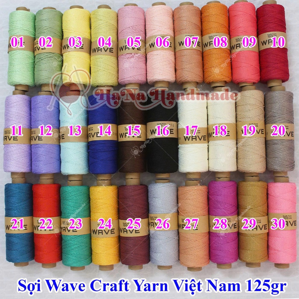 Sợi Wave Craft Yarn Việt Nam 125g móc túi mũ | Shopee Việt Nam