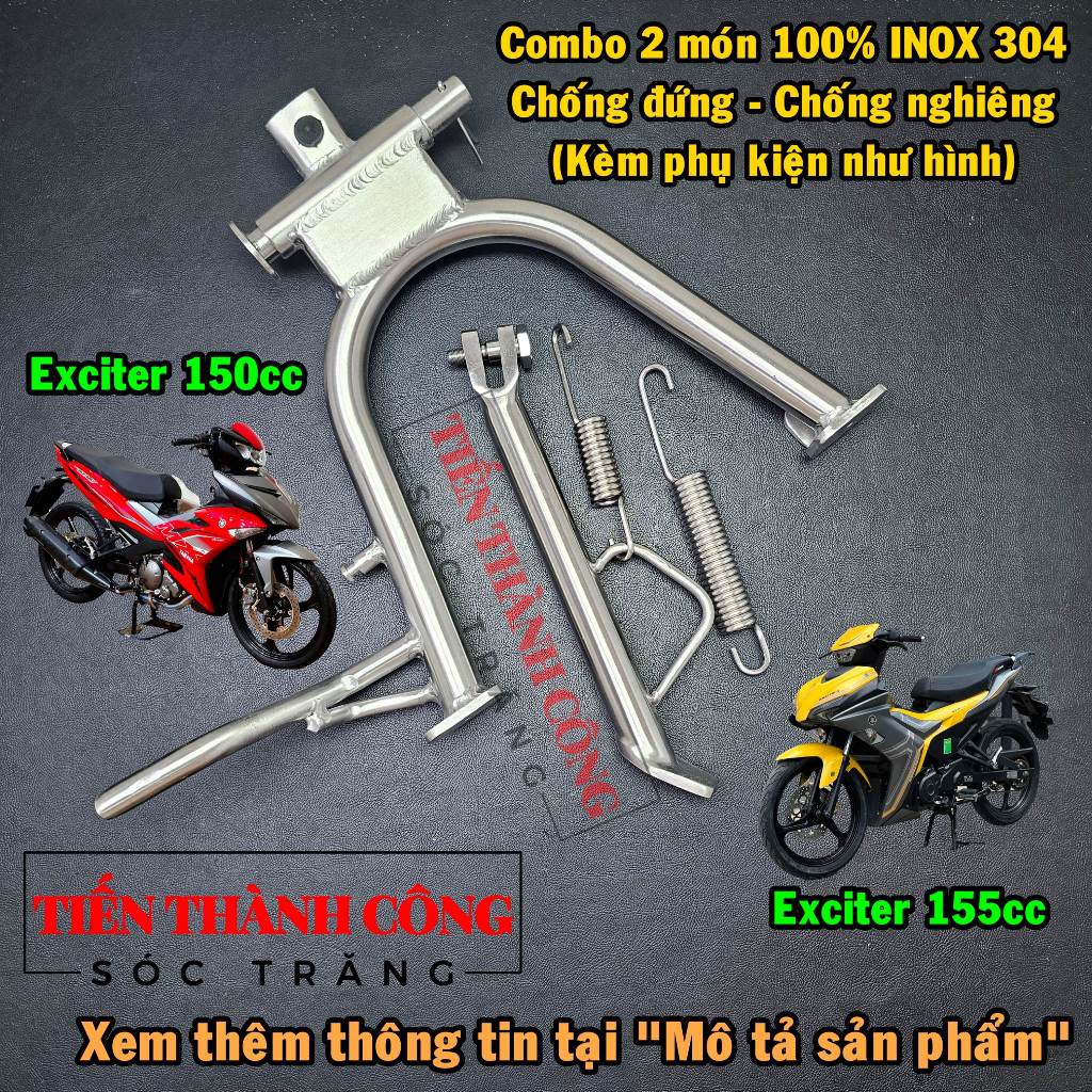 INOX 304 Combo 2 món Exciter 150 (Ex150) - Exciter 155 (Ex155), chống ...