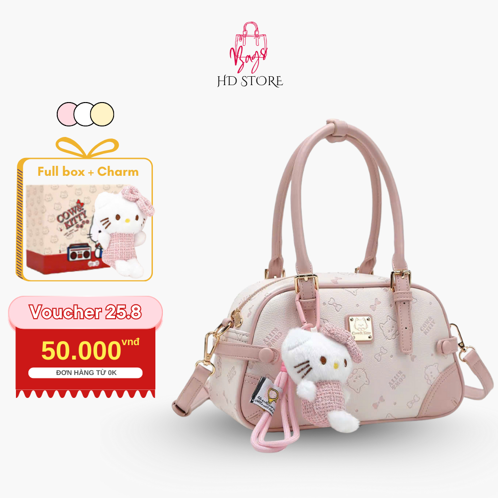 [VOUCHER 30K ĐƠN 0Đ] Túi Trống CowKitty họa tiết mèo dễ thương kèm ...