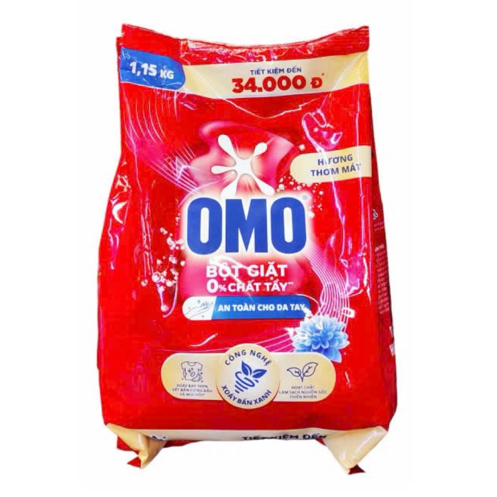 BỘT GIẶT OMO HƯƠNG THƠM MÁT 1,15KG | Shopee Việt Nam