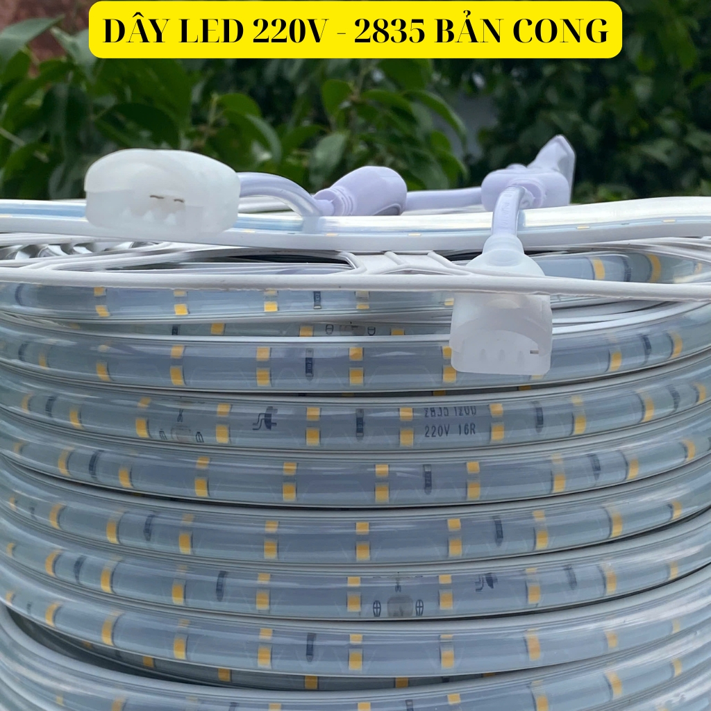 DÂY LED 2835 - 220V BẢN CONG, CHỐNG NƯỚC | Shopee Việt Nam