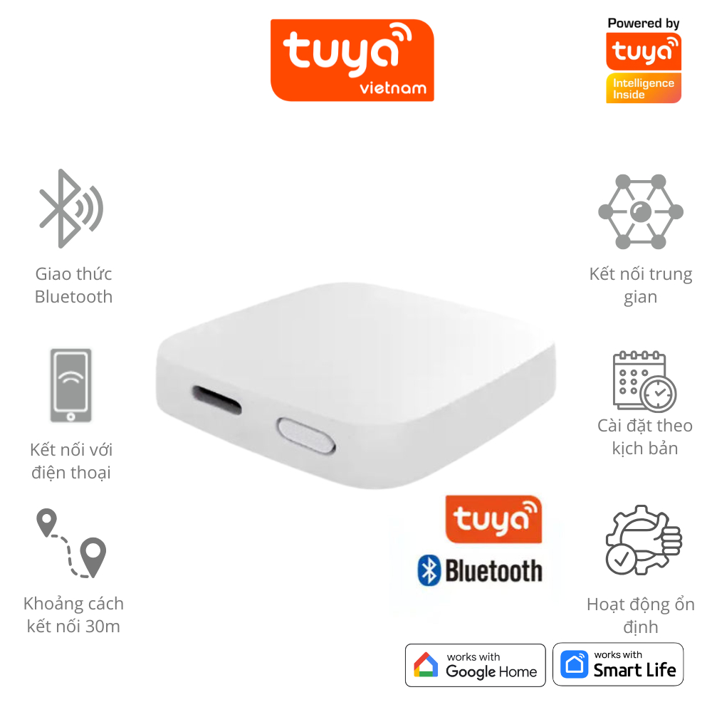 Bộ Điều Khiển Trung Tâm, Hub Gateway BLUETOOTH TUYA, Kết Nối Wifi, Tối ...