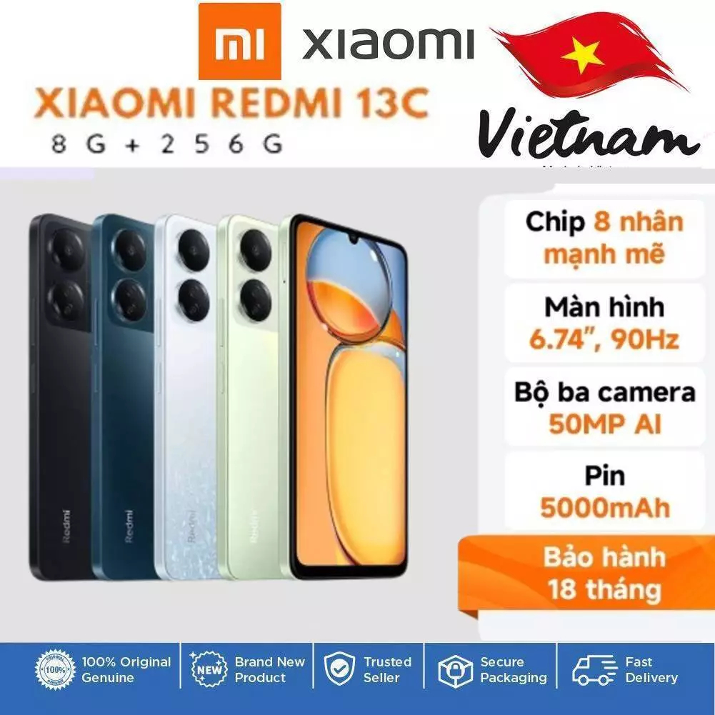 Điện Thoại Xiaomi Redmi 13C 5G 8 GB RAM/256 GB - Hàng Chính Hãng- HD+ ...