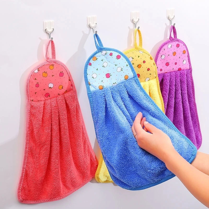 Combo 2 Khăn Lau Tay Nhà Bếp Mềm Mại Siêu Thấm - Khăn Lau Tay Có Móc ...