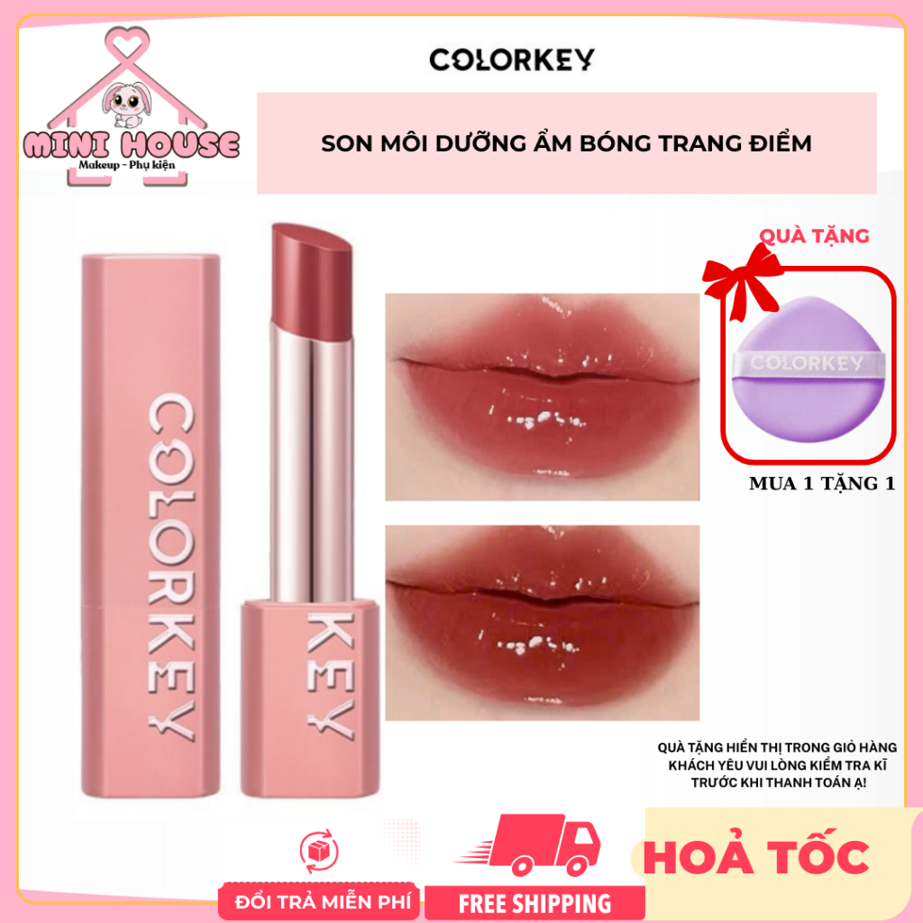 COLORKEY Son môi dưỡng ẩm bóng trang điểm 2 trong 1 3G | Minihouse ...