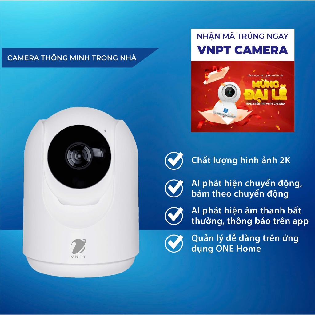 Camera thông minh chính hãng VNPT - VNPT SMART CAMERA IS310P, quan sát ...