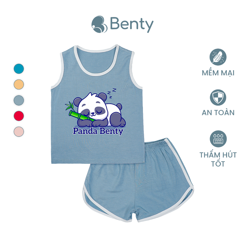 Bộ ba lỗ phong cách Hàn in Panda BENTY BT072 chất vải mềm mịn mát, đồ ...