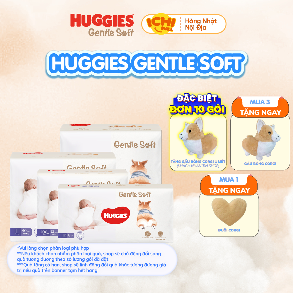[LIVE X] Tã quần Huggies Gentle Soft -Corgi miếng êm mềm nâng niu làn ...