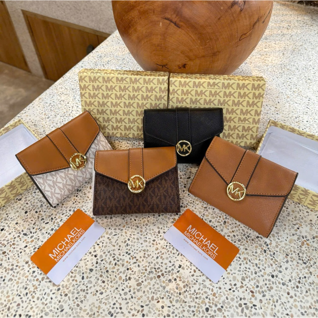 [Full box] Ví Michael Kors MK Carmen Medium Logo And Faux Leather Wallet | Shopee Việt Nam