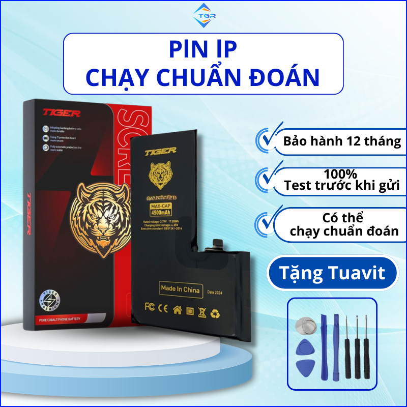 Pin chuẩn đoán cho ip 12,13,14 promax, pin dung lượng chuẩn, cao chính ...