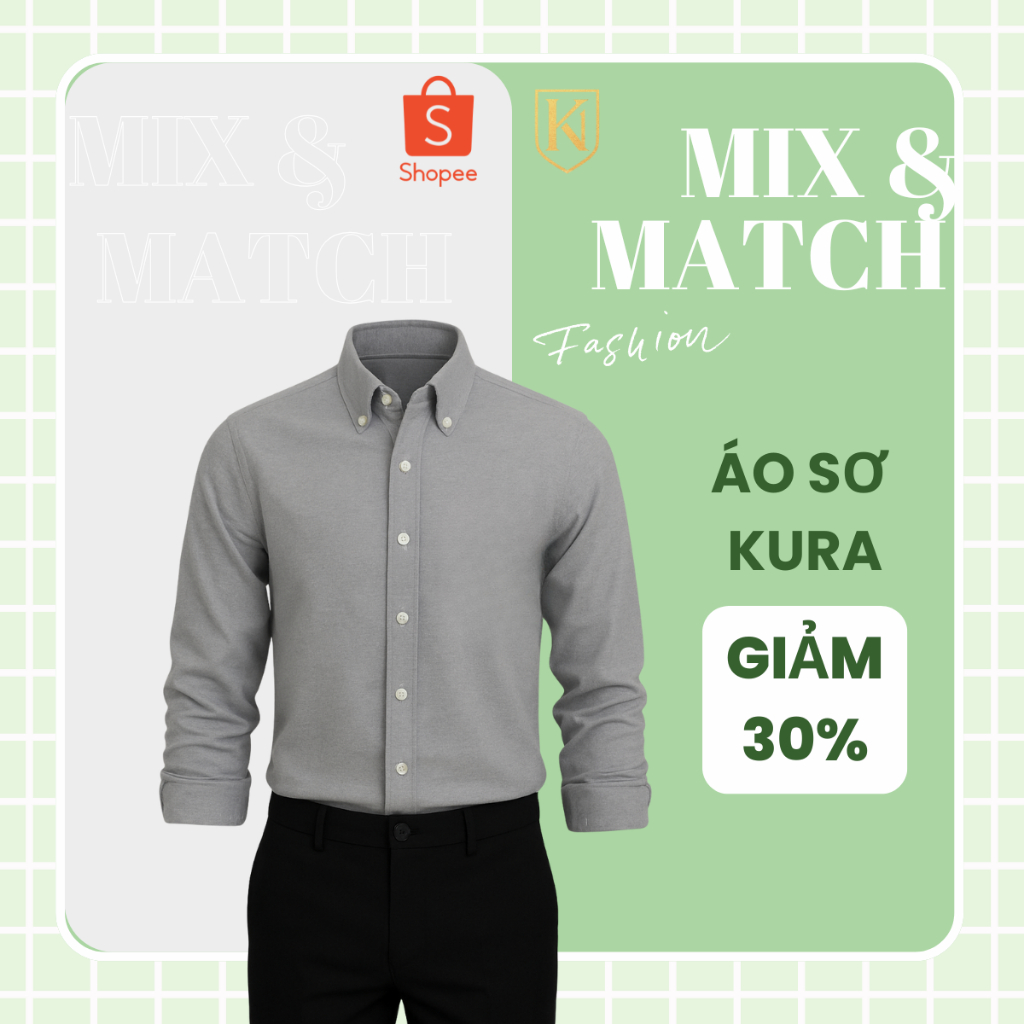 Áo Sơ Mi Trơn Nam VẢI OXFORD CAO CẤP Màu Xám Dài Tay vải Oxford cao cấp ...