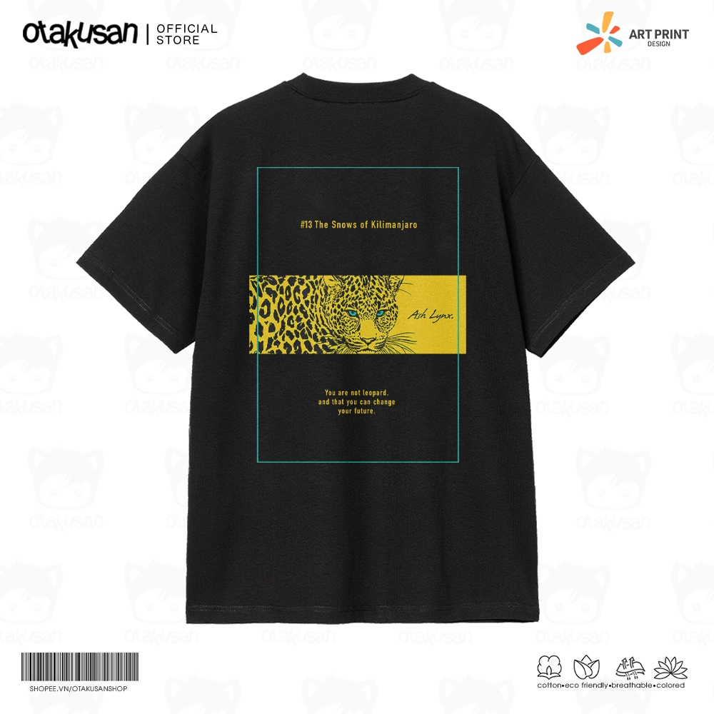 Áo thun Unisex Banana Fish Ash Lynx Leopard Cotton 100% ngắn tay ...