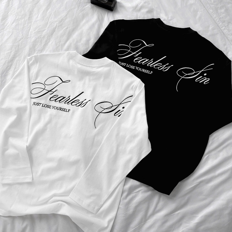 Áo Thun Tay Dài Fearless Sin Chữ Thêu Longsleeve Local Brand LUNACY ...