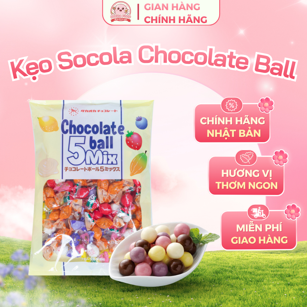 Kẹo Socola Takaoka Chocolate Ball Mix 5 Vị Hoa Quả Tổng Hợp Nội Địa ...