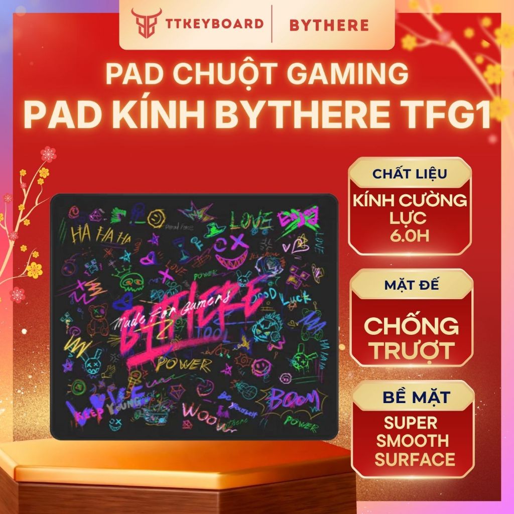 [HỎA TỐC] Pad Chuột Kính Gaming Bythere Glass TFG1 Kính Cường Lực 6.0H ...