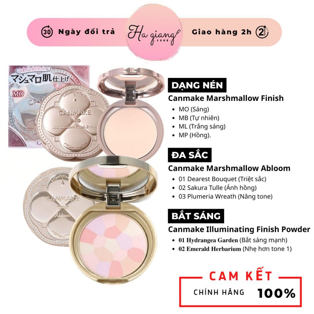[FULL MÀU] Phấn phủ Canmake Marshmallow Finish Powder, Canmake ...