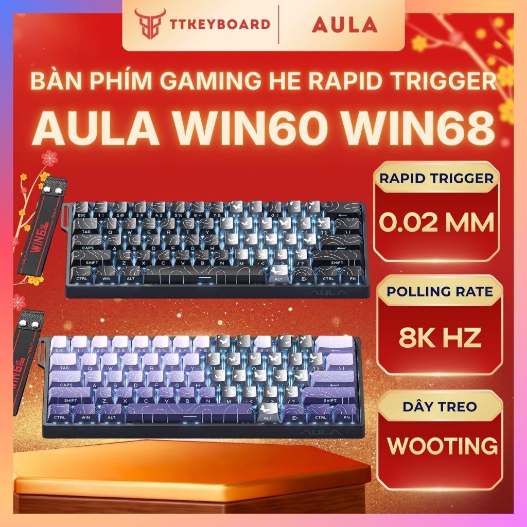 [SALE GIÁ SỐC] Bàn Phím Cơ Gaming AULA WIN60 | WIN68 HE | Rapid Trigger ...