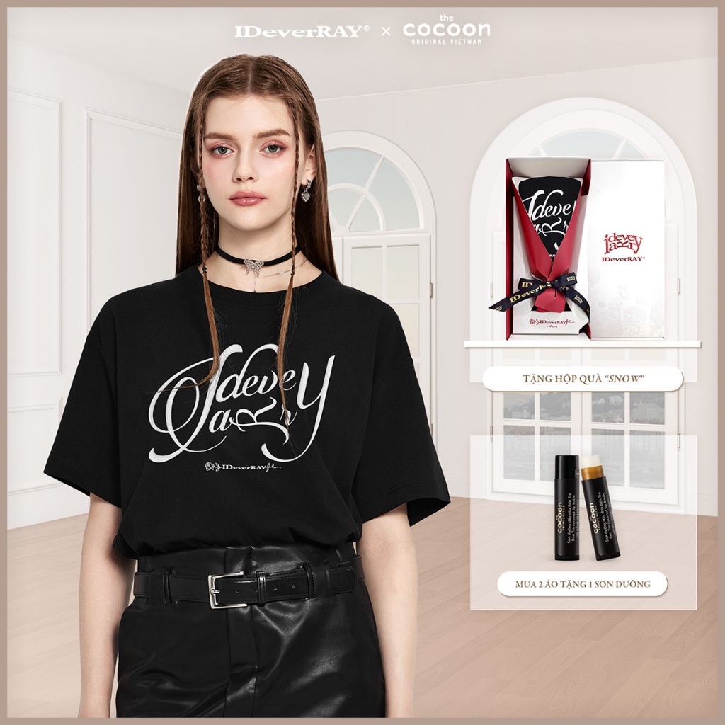 [HỘP HOA SNOW] Áo thun unisex cao cấp chính hãng IDeverRAY Flowing chất ...