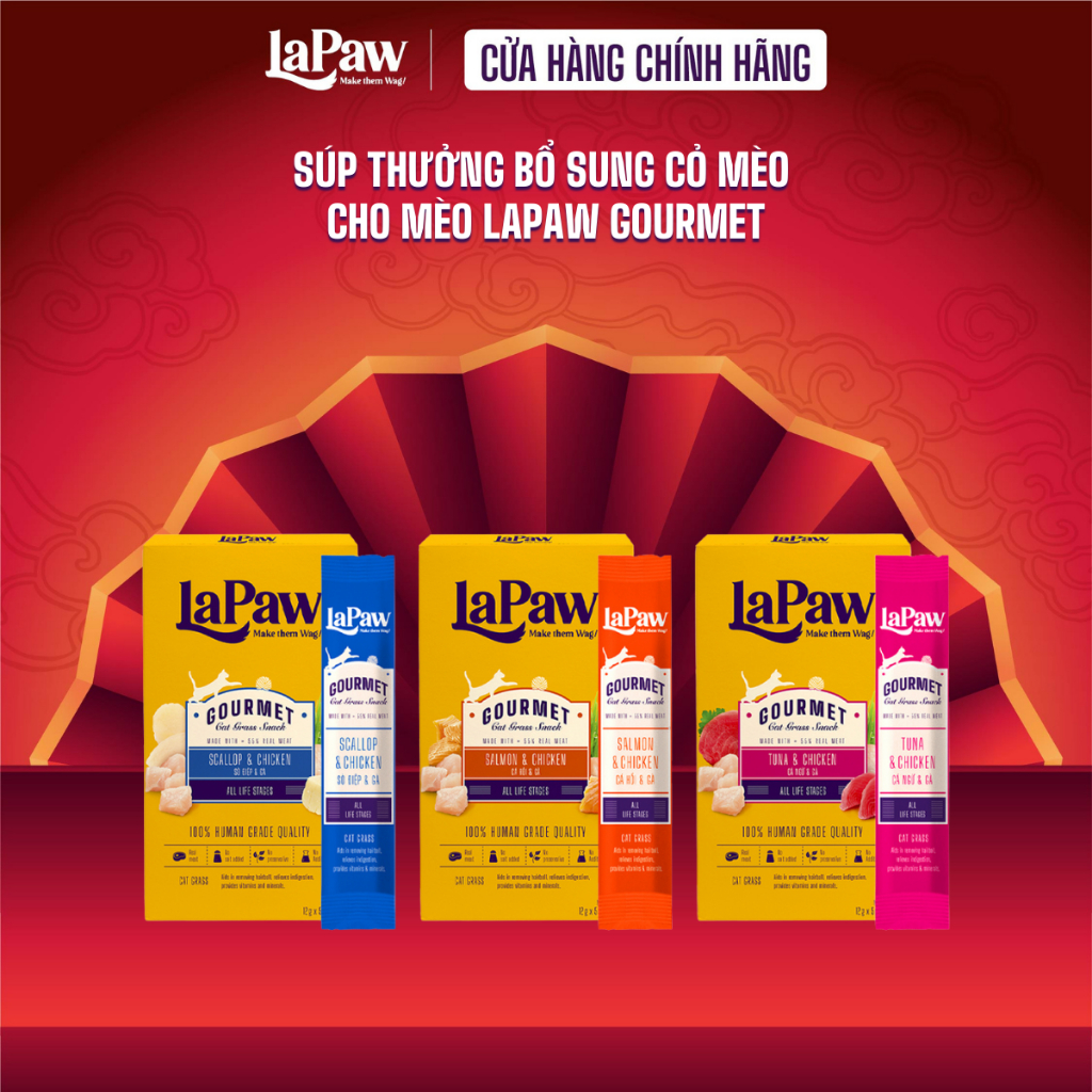 laPaw Gourmet Súp thường bổ sung cỏ mèo cho mèo mọi lứa tuổi | Shopee ...