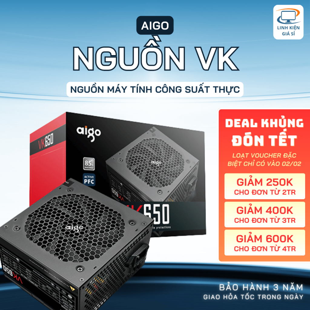 Nguồn máy tính AIGO VK550 / VK650 / VK300 / VK350 / VK450 chính hãng ...
