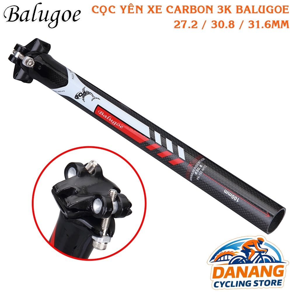Cọc Yên Xe Đạp Carbon BALUGOE – Size 27.2 / 30.8 / 31.6mm | Shopee Việt Nam