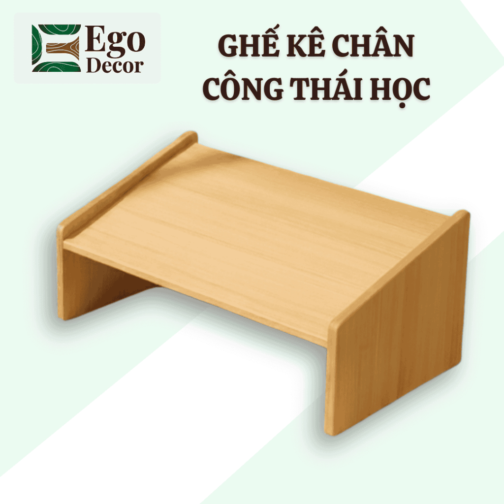 Ghế Kê Chân Công Thái Học Gỗ MDF 17mm - Kê Gác Chân Ngồi Làm Việc Và ...