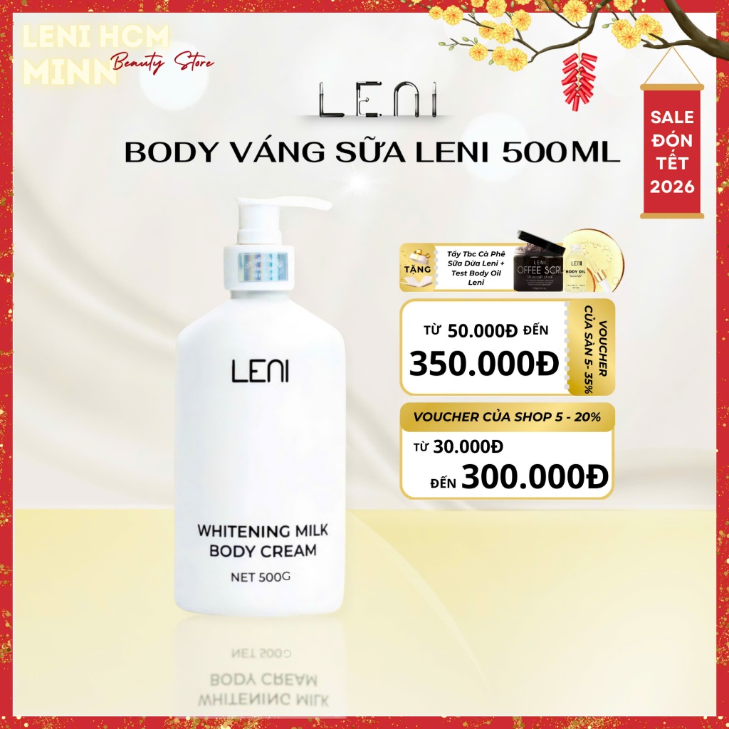 (LENI MINN - HOẢ TỐC🚀) BODY VÁNG SỮA LENI FULL SIZE 500ml BẢN NEW 2025 ...