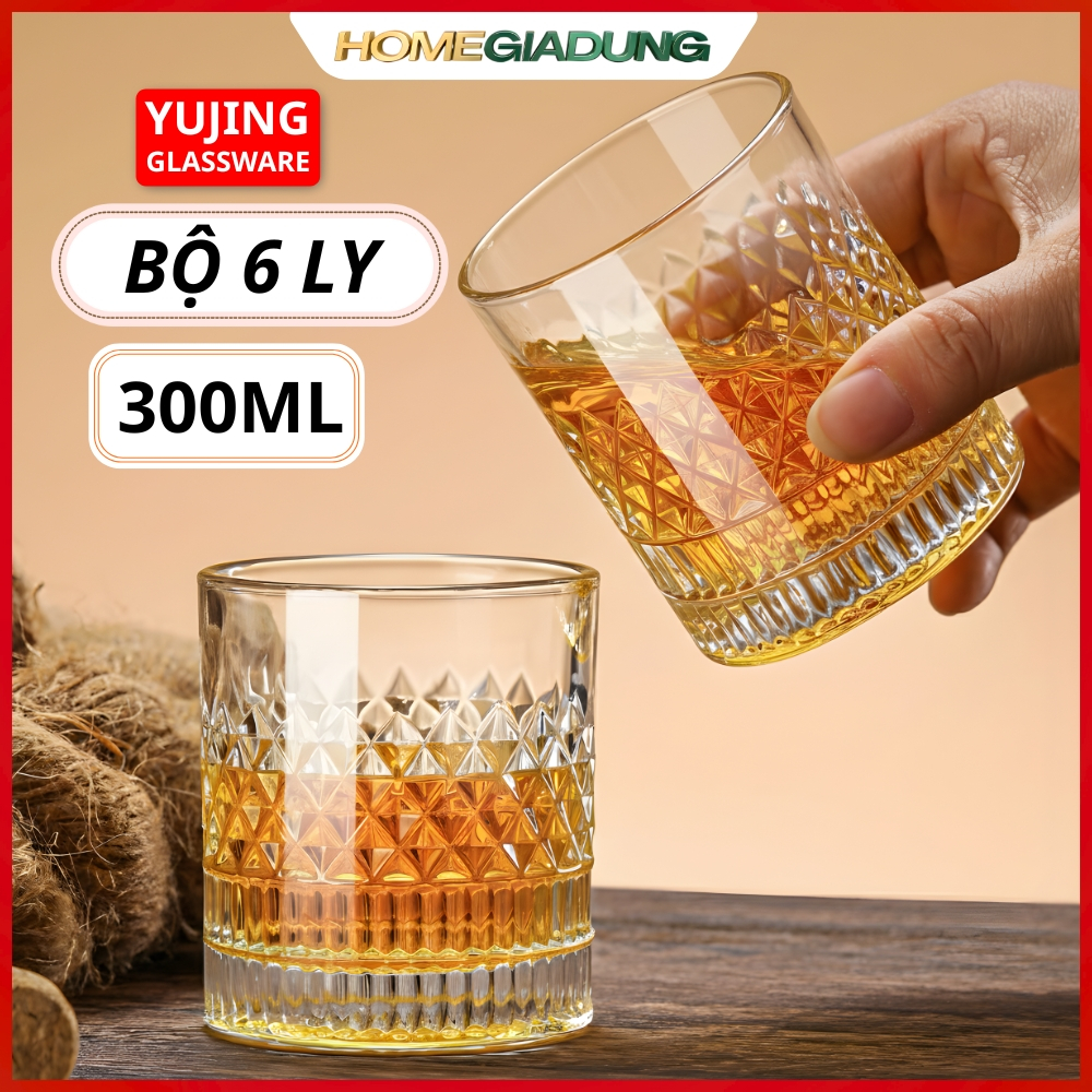 Bộ 6 ly Whisky thuỷ tinh Cao Cấp YUJING 300ML ( MÃ 3702 - 14 ) | Shopee ...