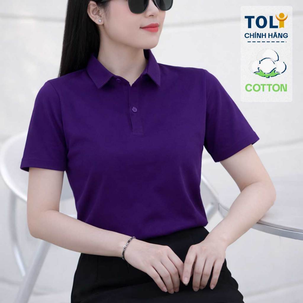 Áo Cổ Trụ Nữ TOLI PLM01 – Cotton Mát Mịn, Dáng Suông Dễ Mặc, Phong Cách ...