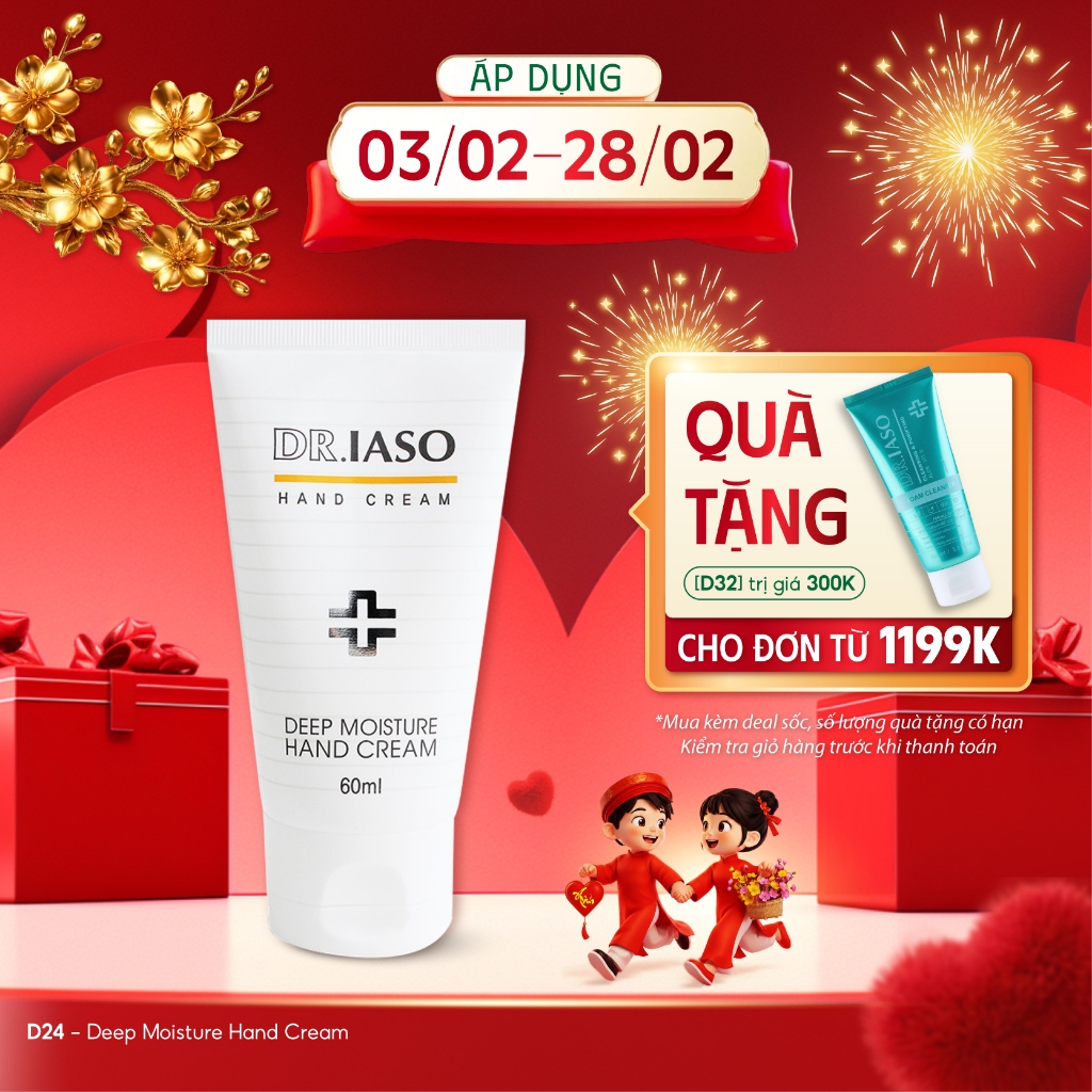 D24 Kem dưỡng ẩm da tay Deep Moisture Hand Cream - Dr IASO | Shopee ...