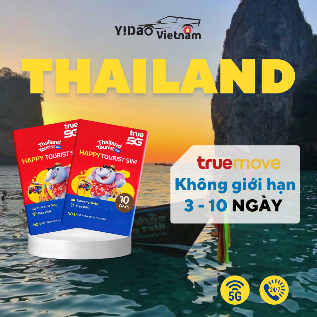 Sim du lịch Thái Lan, sim Thái Lan data không giới hạn, tốc độ cao ...