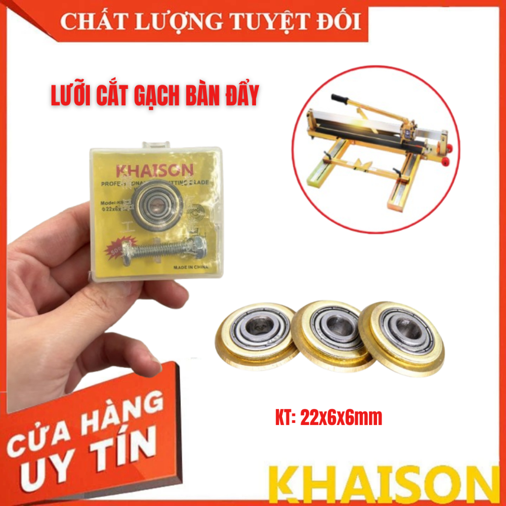 Lưỡi cắt gạch, lưỡi cắt gạch bàn đẩy 22x6x6mm kèm hộp đựng bằng nhựa ...