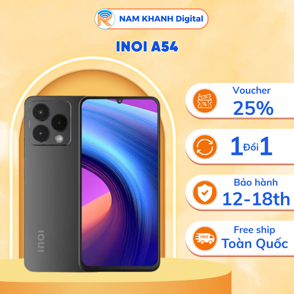 Điện thoại Inoi A54 - 4+8/256GB - Pin 5000 mAh - Sạc 18W - Hàng Chính ...